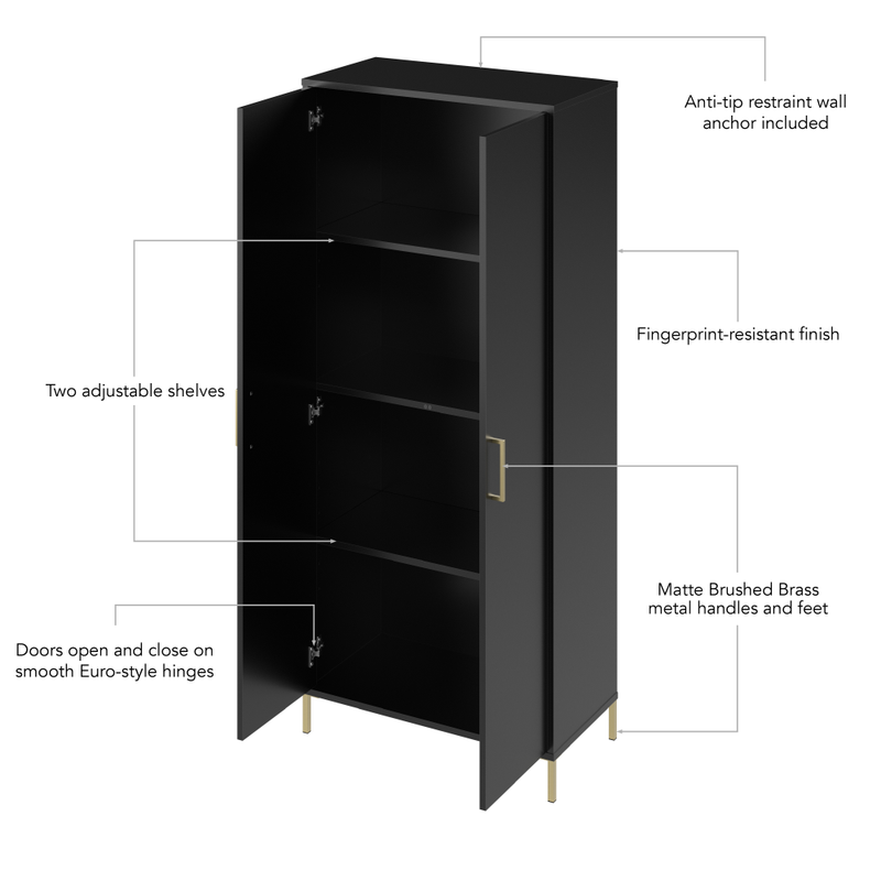 Bush Home Soho Kitchen Pantry Cabinet