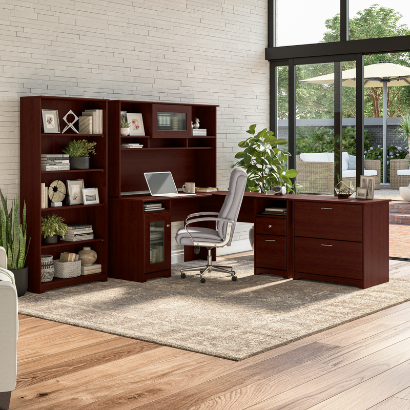 Bush Home Cabot 60W L Shaped Computer Desk with Storage